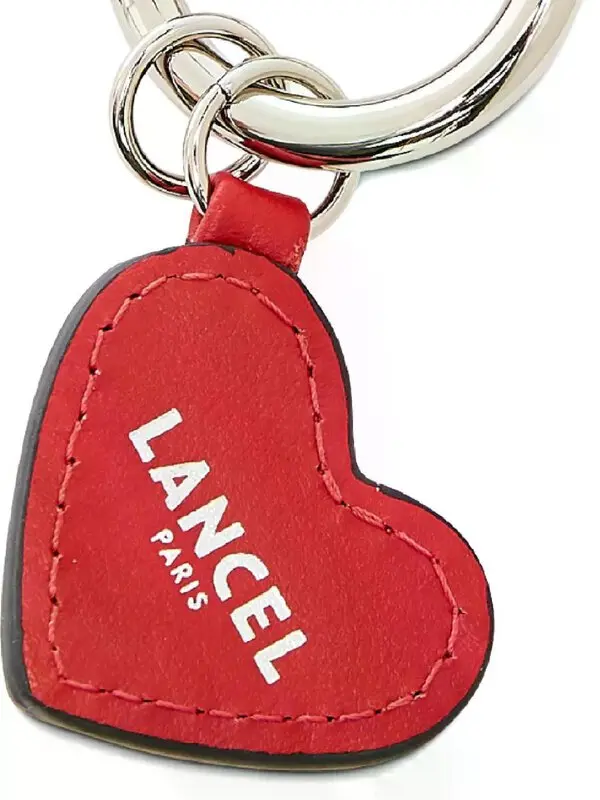 LANCEL Heart-shape Keyring - Red