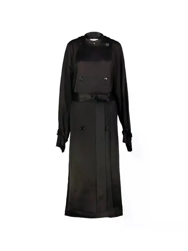 TOTEME Satin Trench Coat - Black
