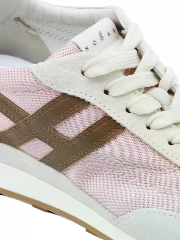 Hogan H-appliqué Lace-up Sneakers - White