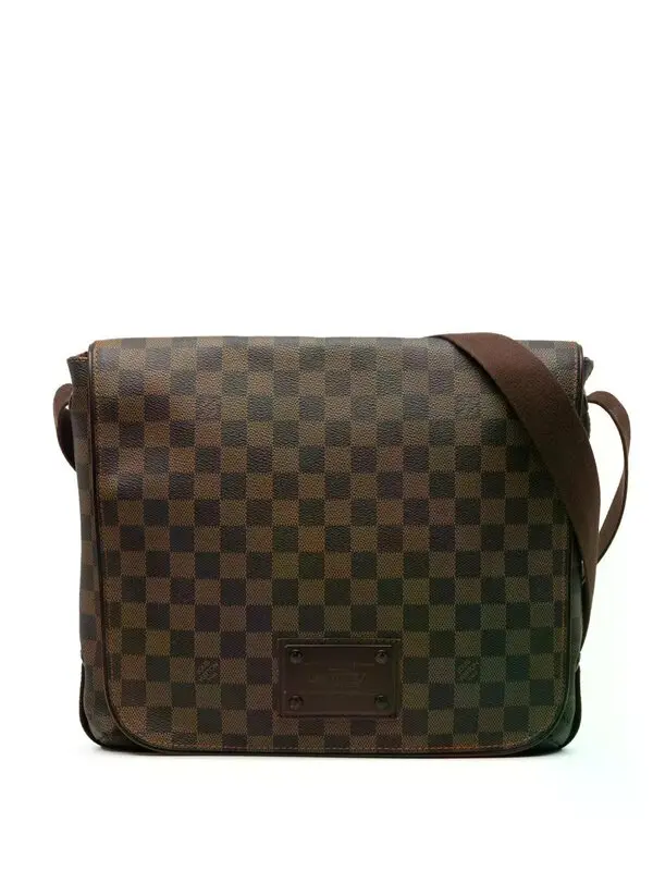 LOUIS VUITTON Damier Ebene Brooklyn Mm Crossbody Bag - Brown