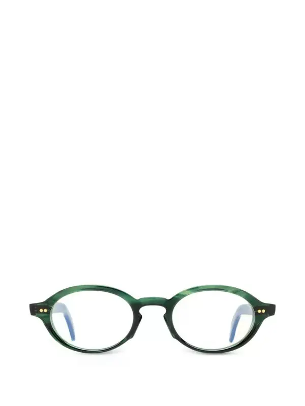 CUTLER & GROSS Oval Frame Eyeglasses - Green