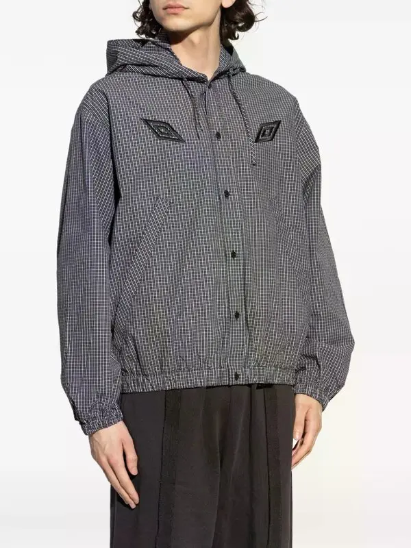 UMBRO Gingham Pattern Hooded Shirt