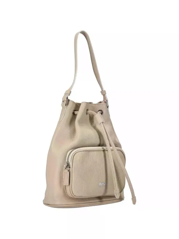 LA ROSE Pocket Drawstring Satchel - Neutrals