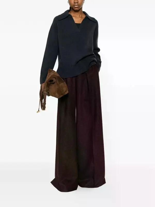 Arch4 V-neck Collared Cashmere Sweater - Blue