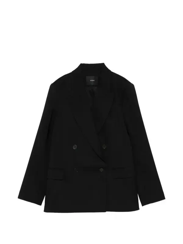 JOSEPH Wool Double-breasted Blazer - Black