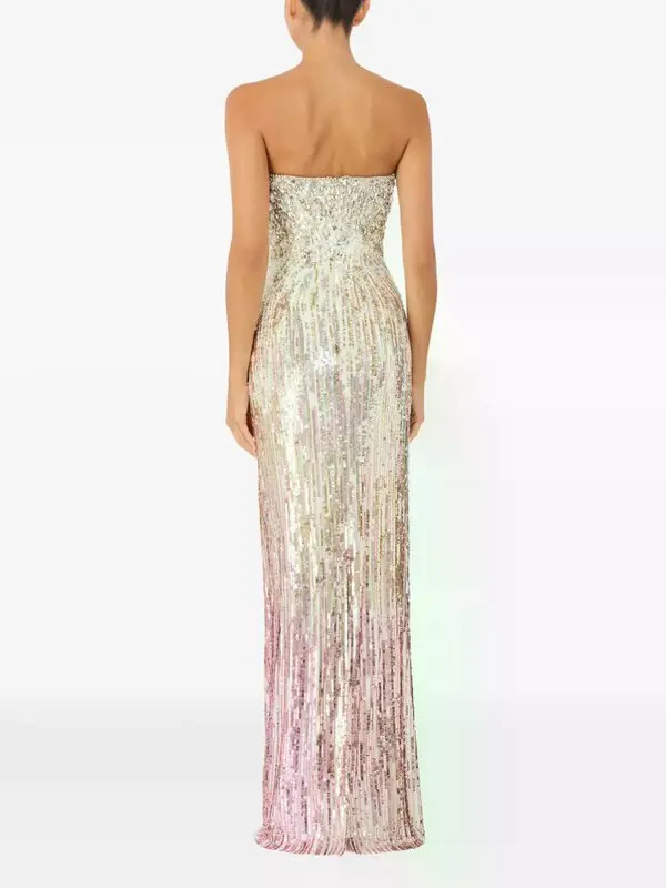 Jenny Packham Cesonia Embellished Maxi Dress - Grey
