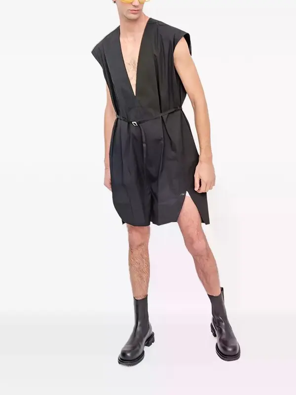 Rick Owens Sleeveless V-neck Jumpsuit With Belt