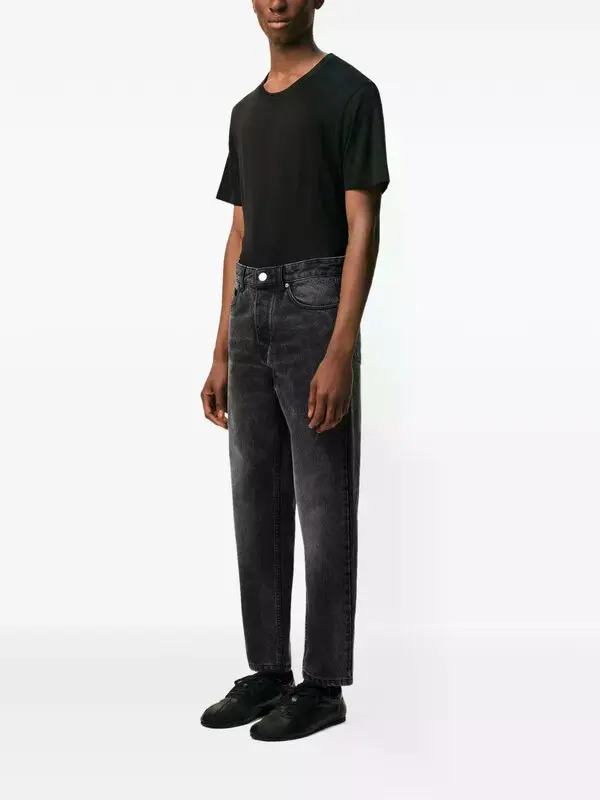 AMI Paris Tapered Buttoned Jeans