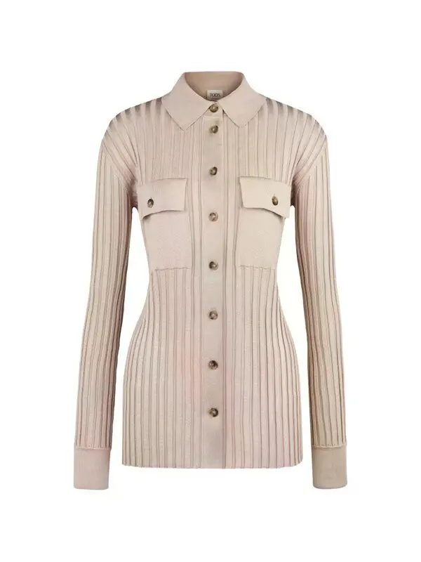 TOD'S Ribbed Chest-pocket Cardigan