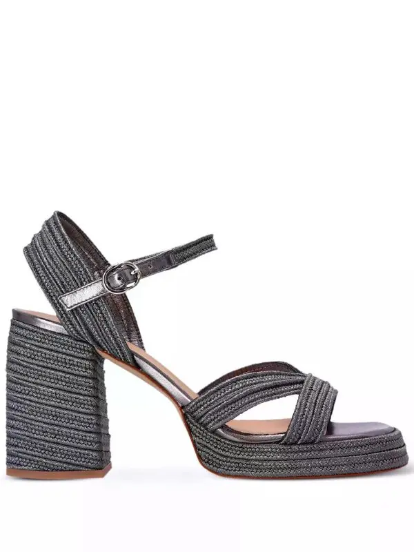 CastaÑer Metallic-finish Braided Espadrille Sandals
