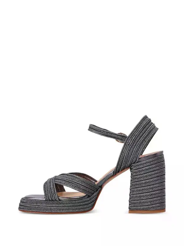 CastaÑer Metallic-finish Braided Espadrille Sandals