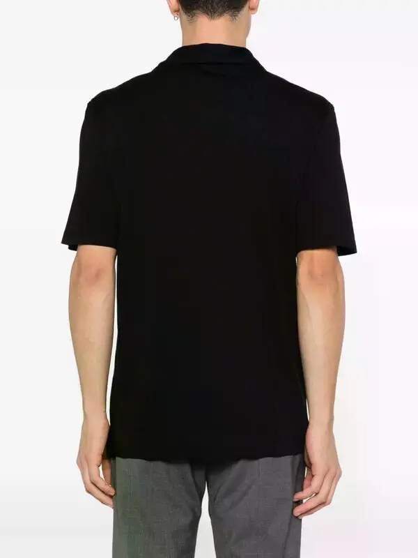 LARDINI Buttoned Polo Shirt - Black