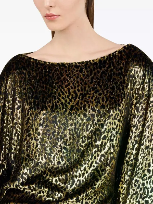 Roberto Cavalli Leopard Print Kaftan Dress