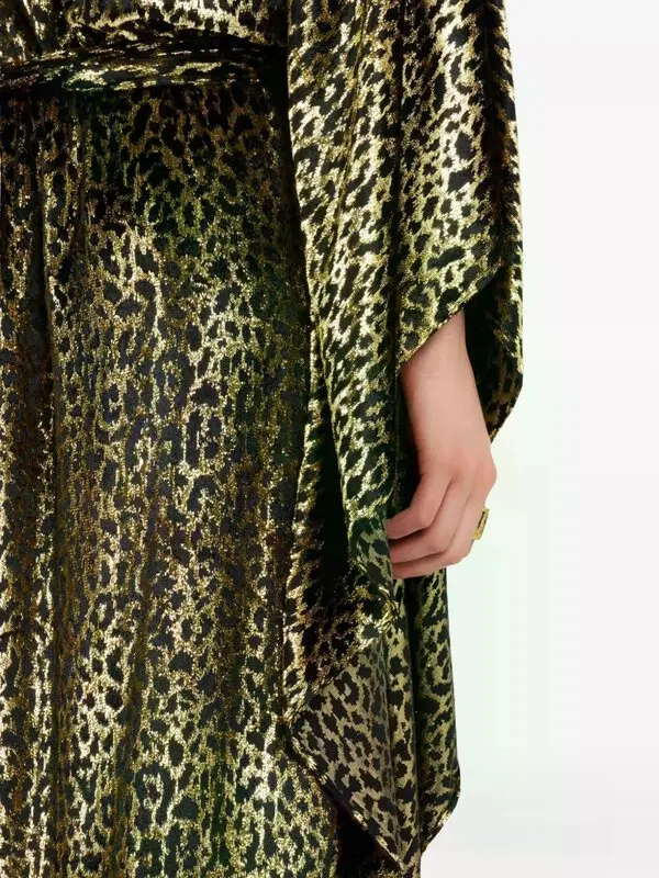 Roberto Cavalli Leopard Print Kaftan Dress