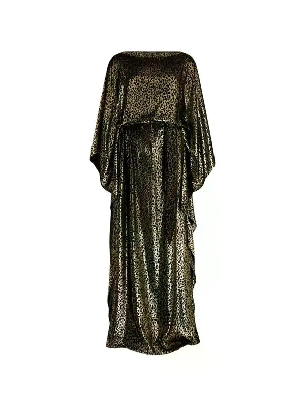 Roberto Cavalli Leopard Print Kaftan Dress