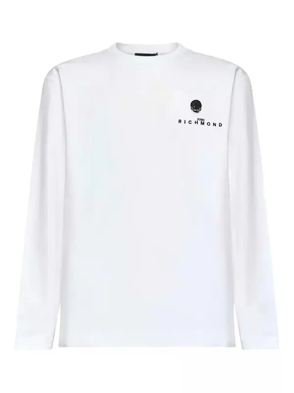John Richmond Skull-logo Long-sleeve T-shirt - White