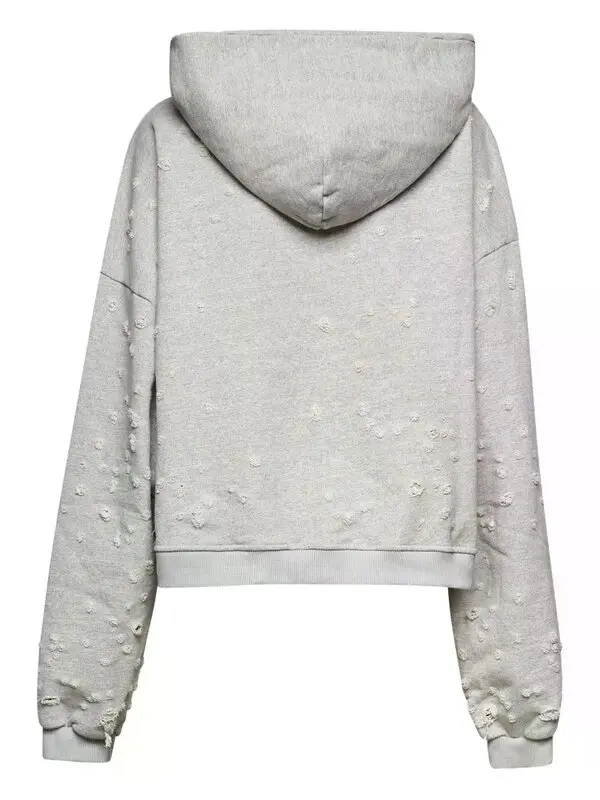 John Richmond Logo Detail Distressed Hoodie