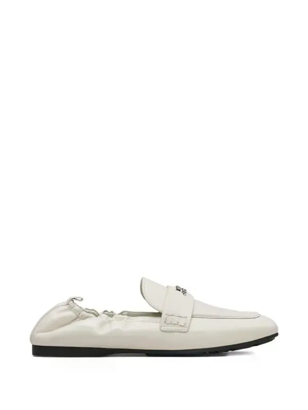 Marc Jacobs Leather Slip-on Loafers With Logo Plaque