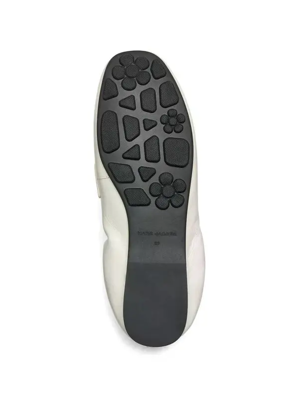 Marc Jacobs Leather Slip-on Loafers With Logo Plaque