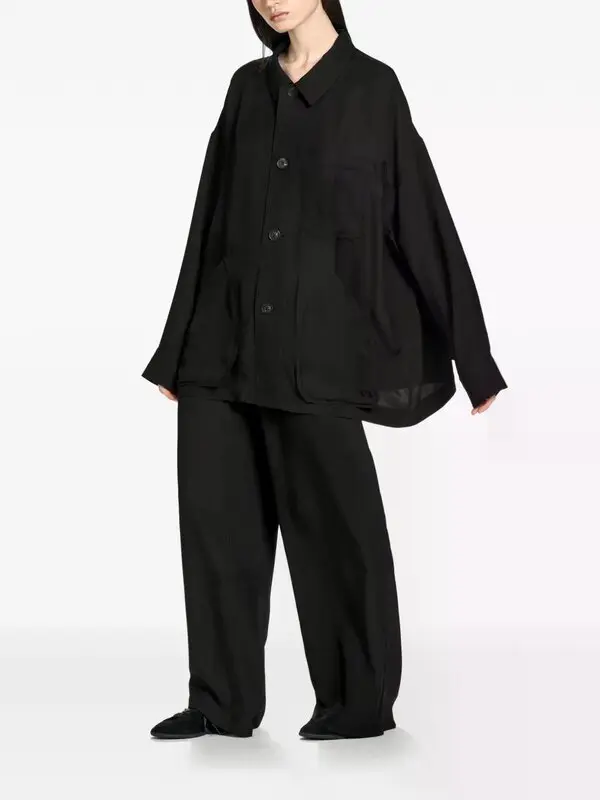 Y3 Button-up Shirt With Patch Pockets