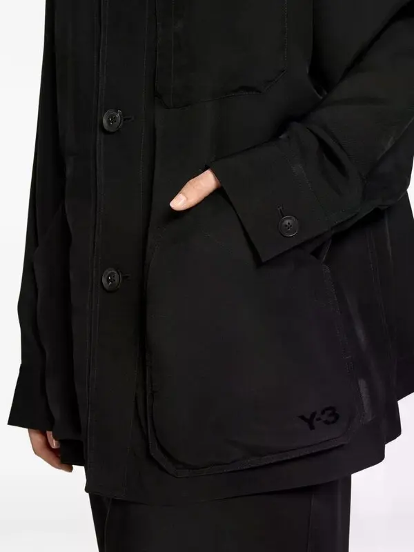 Y3 Button-up Shirt With Patch Pockets