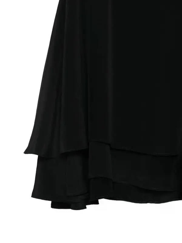 AMI Paris Ruffled Sleeveless Top - Black