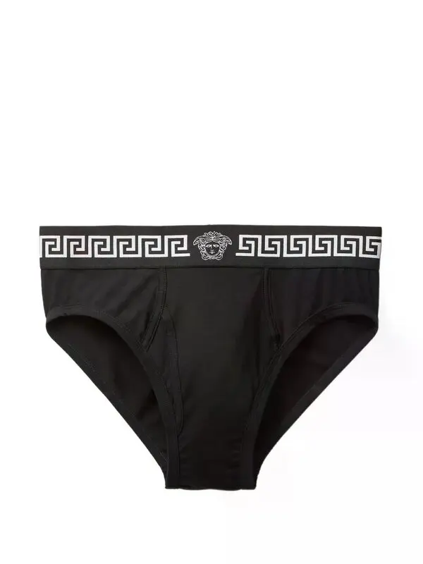 Versace Cotton-jersey Briefs - Black