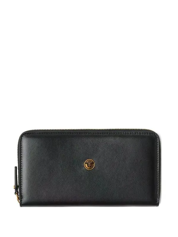 Versace Emblème Leather Wallet - Black