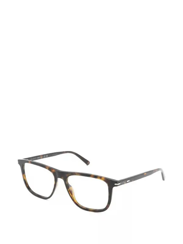 Gucci Rectangle Frame Glasses - Brown