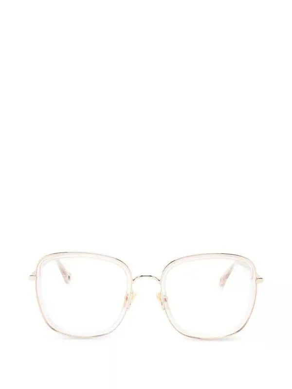 Chloé Geometric Frame Eyeglasses - Pink