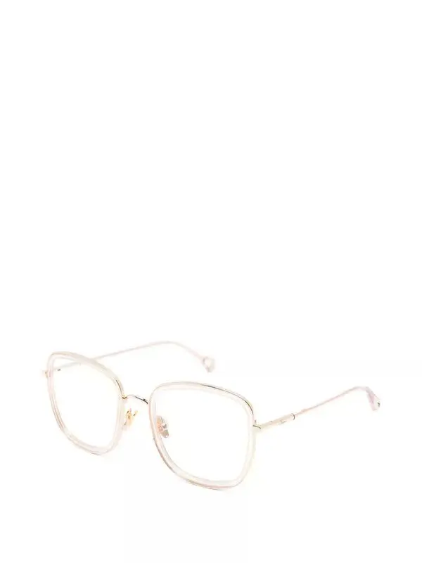 Chloé Geometric Frame Eyeglasses - Pink