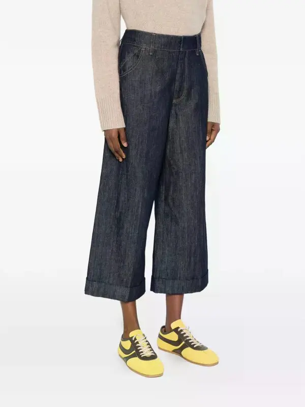 Max Mara Wide Leg Cuffed Jeans