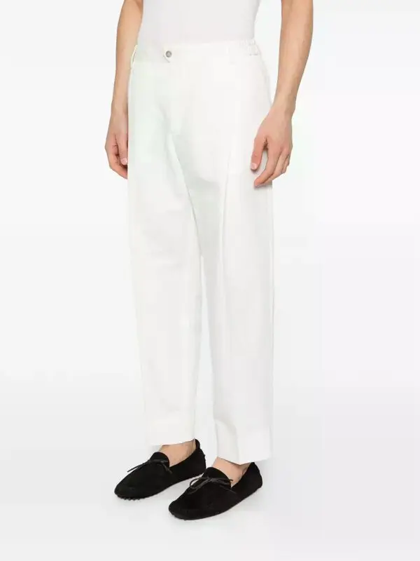 BRIGLIA 1949 Pleated Front Button Closure Trousers - White