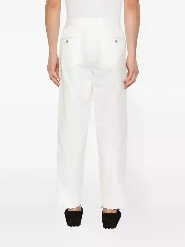 BRIGLIA 1949 Pleated Front Button Closure Trousers - White