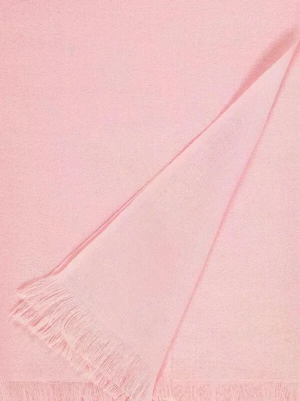 Eric Bompard Fringed Scarf - Pink