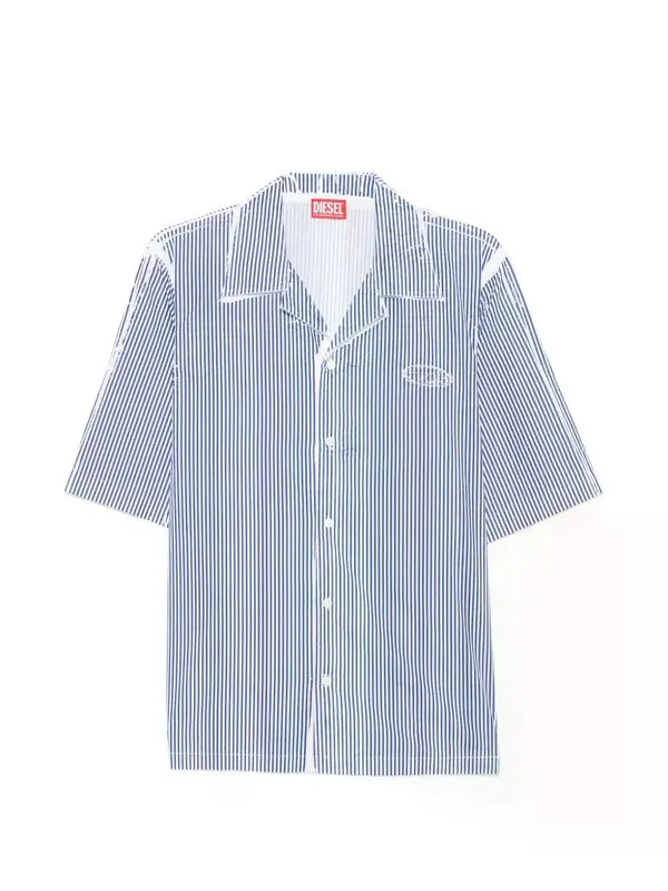 DIESEL® Striped Revere Collar Shirt - Blue