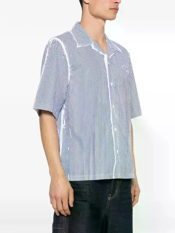 DIESEL® Striped Revere Collar Shirt - Blue