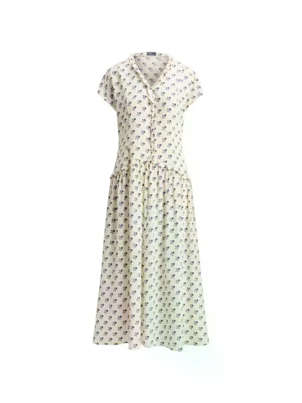 Polo Ralph Lauren Ruffled Floral Midi Dress