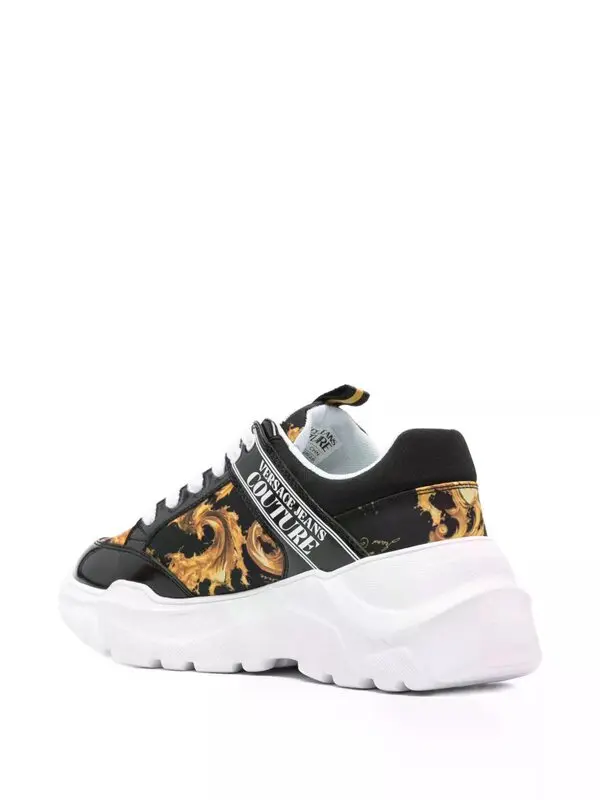 Versace Baroque Print Lace-up Sneakers