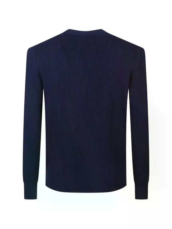 BALLANTYNE Argyle Crew-neck Sweater - Blue