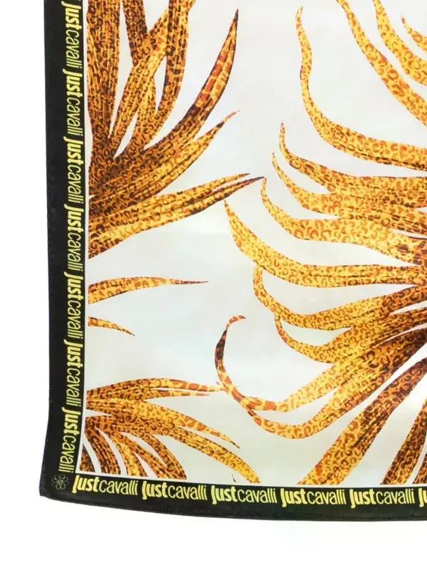 Just Cavalli Logo Print Scarf - White