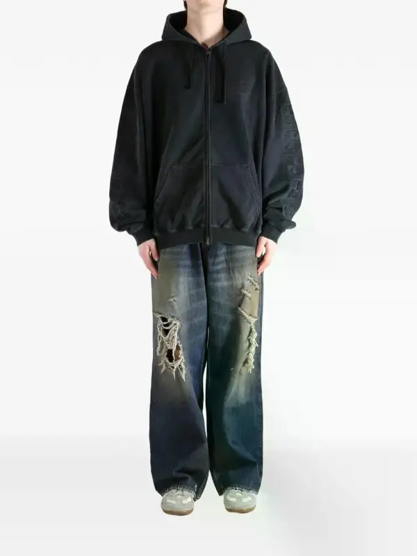 Vetements Hooded Zip-up Hoodie