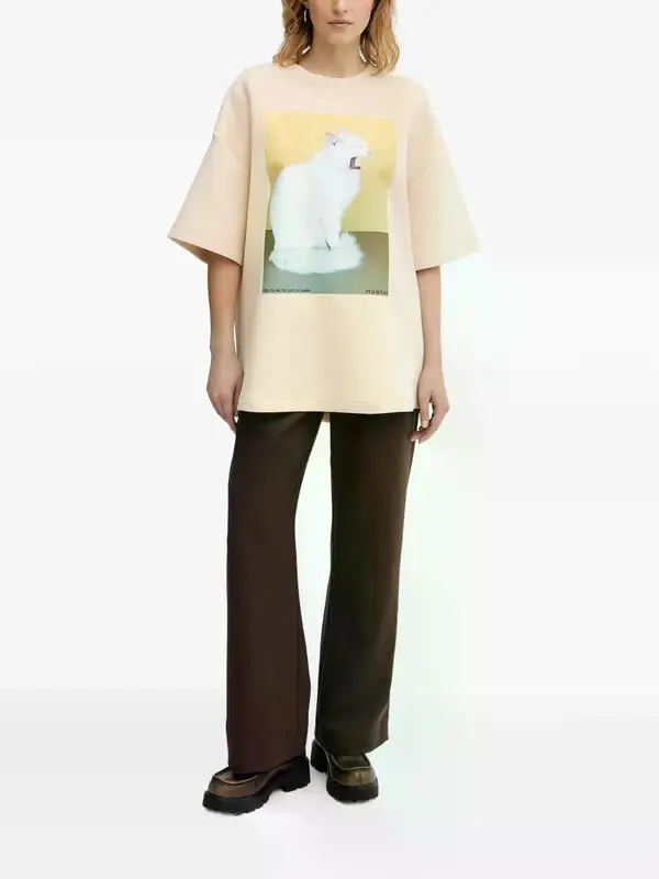 Munthe Cat Print Crewneck T-shirt