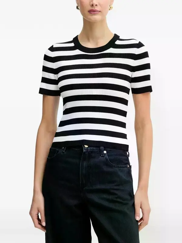 Michael Kors Striped Crew-neck T-shirt - Black
