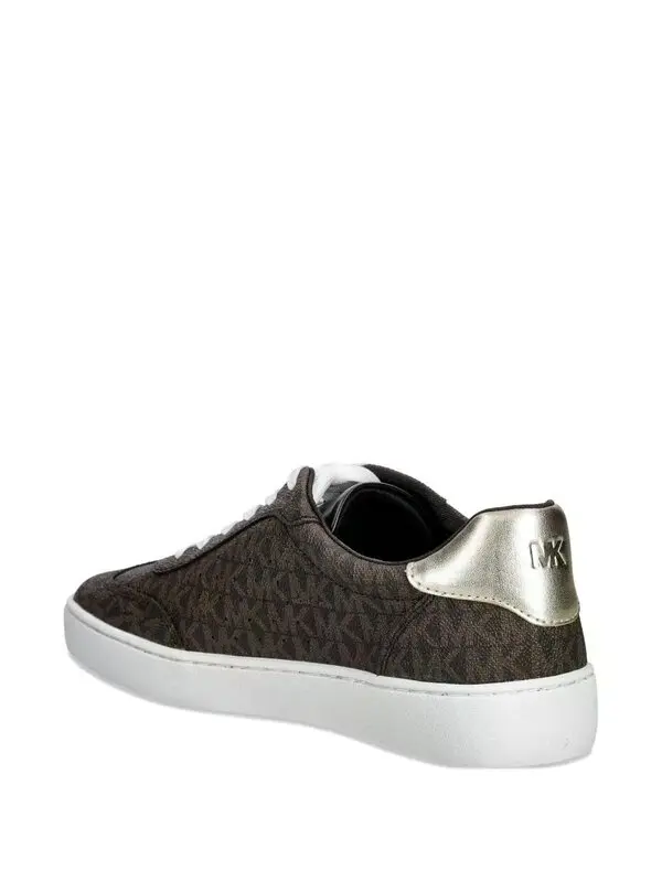 Michael Kors Scotty Logo Pattern Lace Up Sneakers