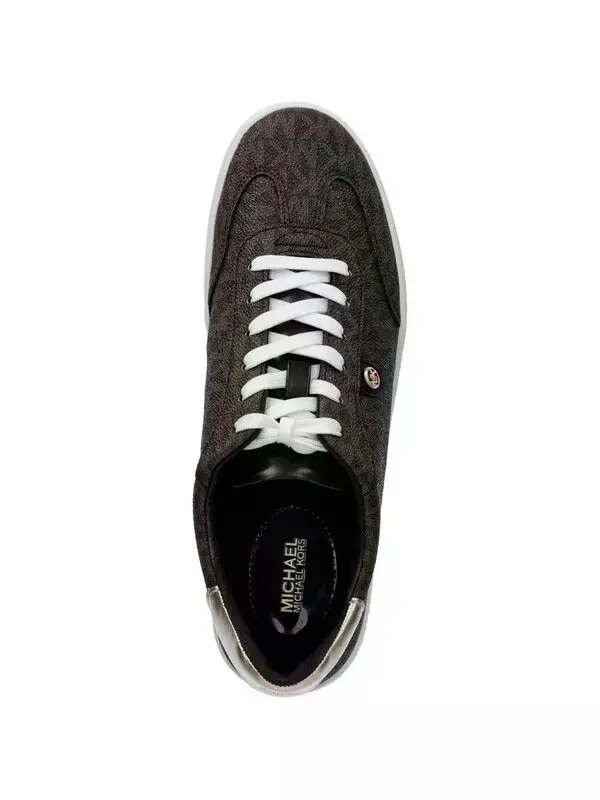 Michael Kors Scotty Logo Pattern Lace Up Sneakers