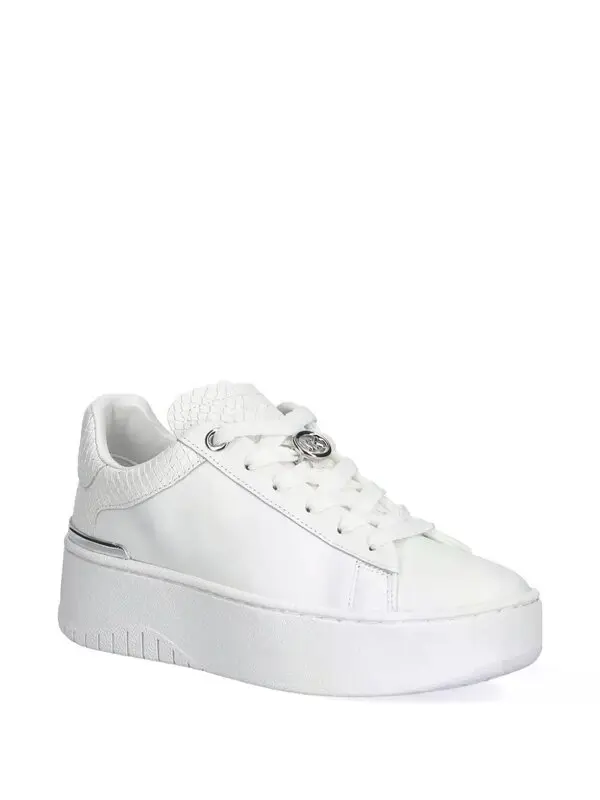 Michael Kors Dottie Reptile-effect Platform Sneakers