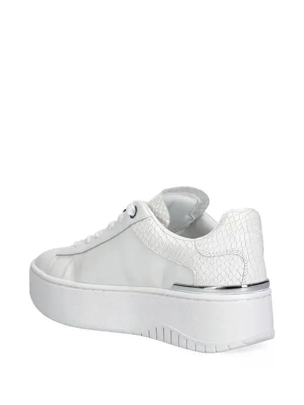 Michael Kors Dottie Reptile-effect Platform Sneakers
