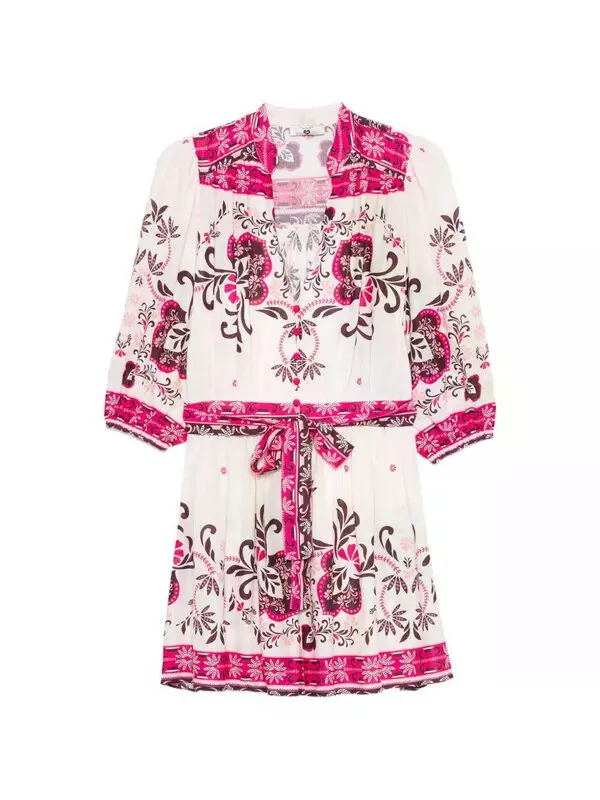 TWINSET Floral Print Button-fastening Midi Dress - Pink
