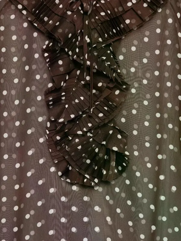 P.a.r.o.s.h Ruffled Polka-dot Blouse